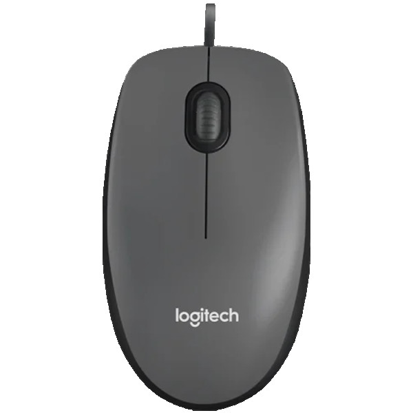 LOGITECH M100 Corded Mouse - BLACK - USB ( 910-006652 )