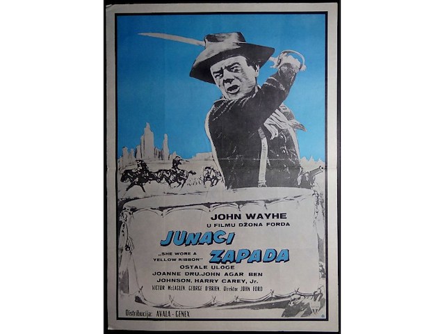 JUNACI ZAPADA (1949) John Wayne Ford PLAKAT