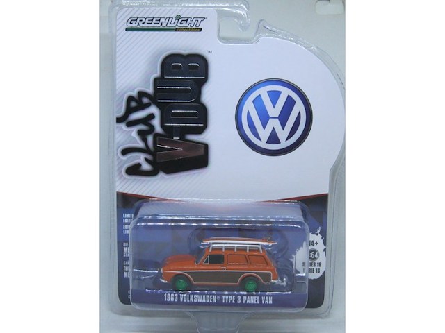 1:64 greenlight VW type 3 panel van