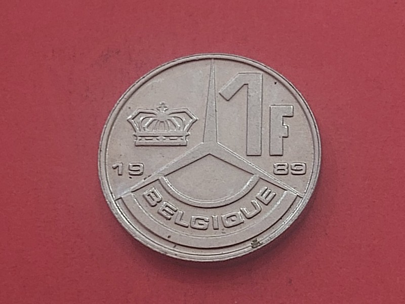 Belgija - 1 franc 1989 god