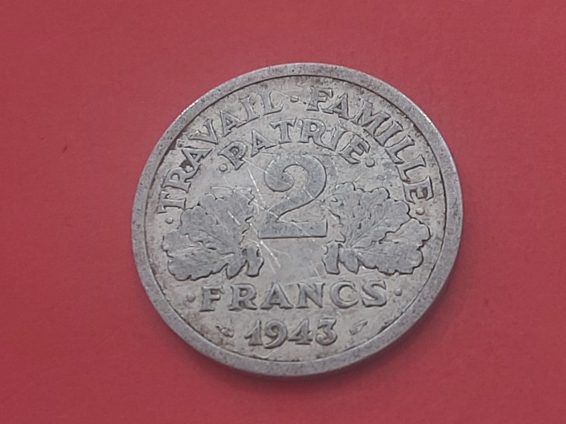 Francuska - 2 francs 1943 god