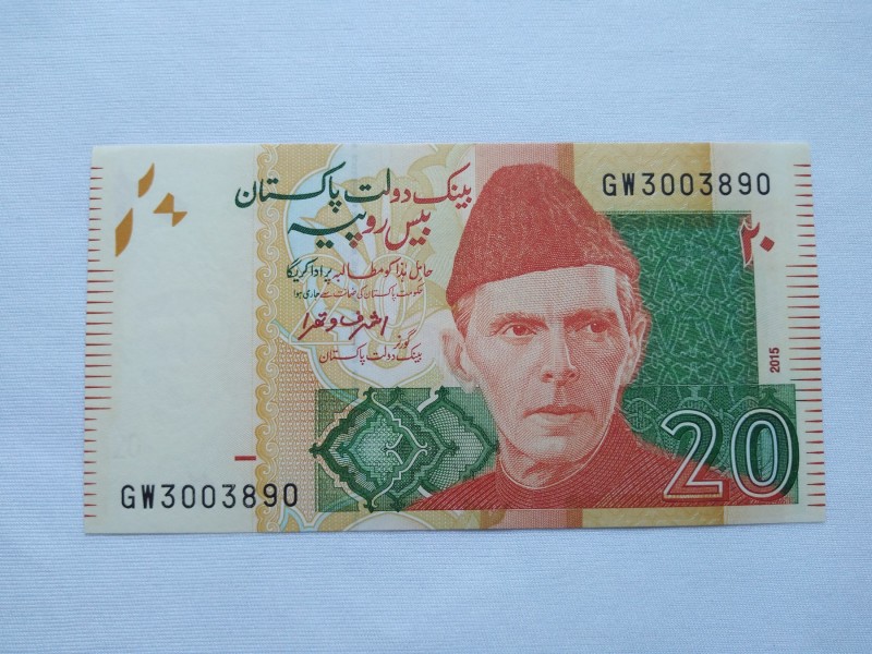 Pakistan 20 rupija,2015 god.UNC