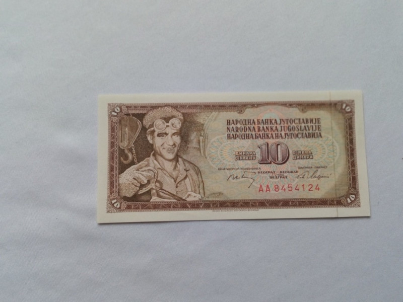 Jugoslavija 10 dinara,1968 god.UNC,AA