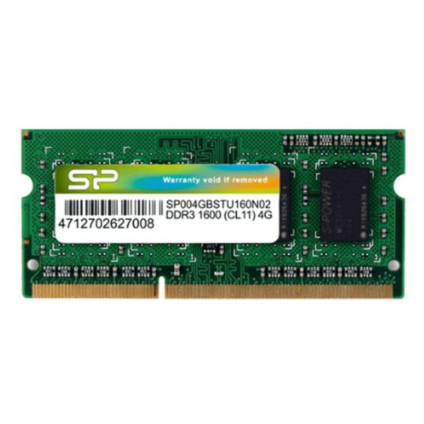 SILICON POWER SODIMM 4GB DDR3, 1600MHz, SP004GBSTU160N02