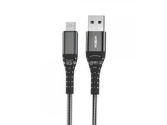 USB data kabl MOXOM MX-CB71 3A micro USB pleteni crni