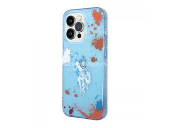 Futrola Polo With Splatter Pattern Horse Logo za Iphone 14 Pro Max plava Full ORG (USHCP14XUDEB)