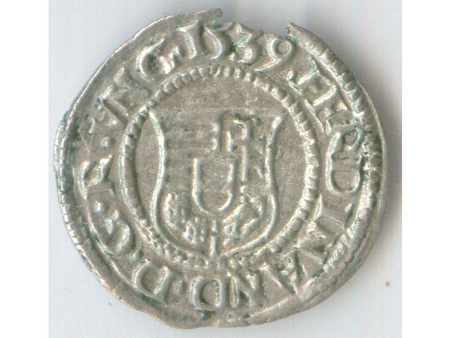Madjarska denar Ferdinand I 1539 KB