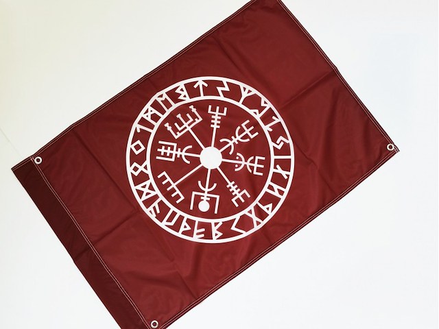 Zastava VEGVISIR bordo bela