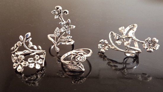 Set prstenja - tibetansko srebro