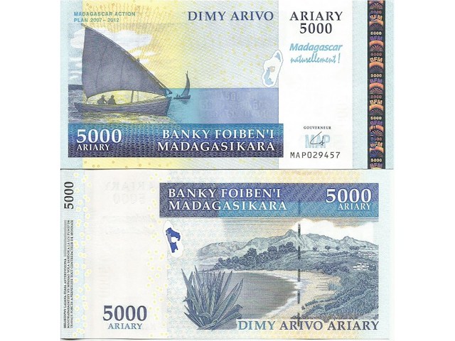 Madagascar 5000 ariary  2012. UNC