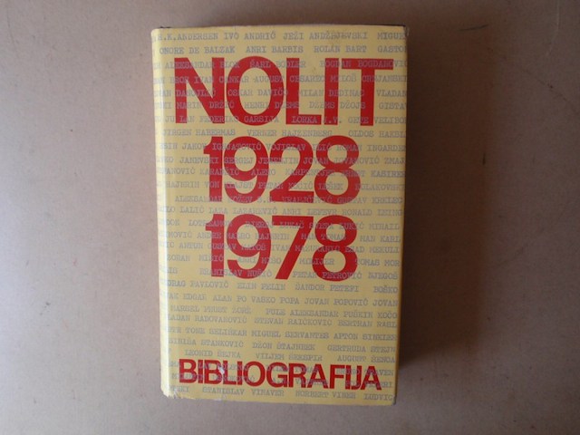NOLIT 1928 - 1978 BIBLIOGRAFIJA