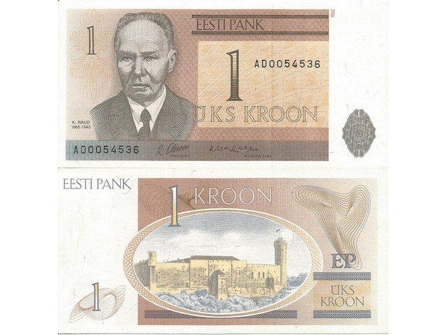 Estonia 1 kroon 1992. UNC