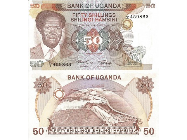 Uganda 50 shillings 1985. UNC