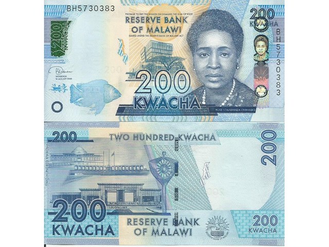 Malawi 200 kwacha 2020. UNC