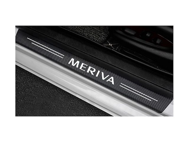 Stikeri za prag automobila - karbon MERIVA (OPEL)