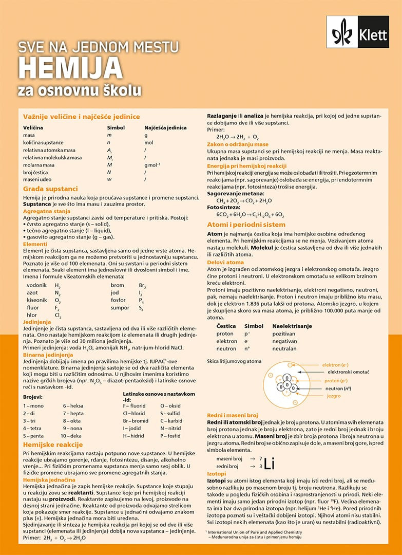 Hemija za osnovnu školu KLETT