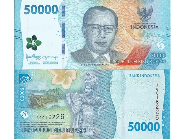 Indonesia 50.000 rupiah 2022. UNC