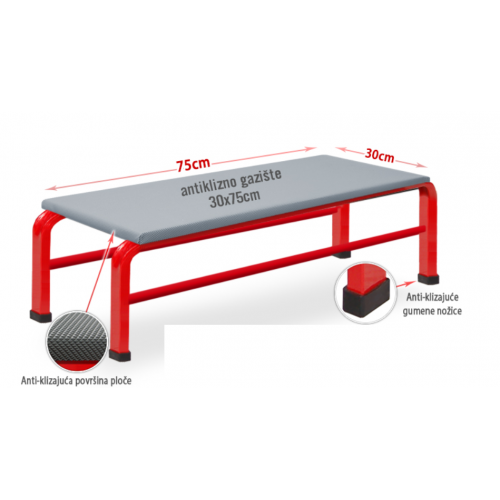 Metalni steper 75x30x26cm