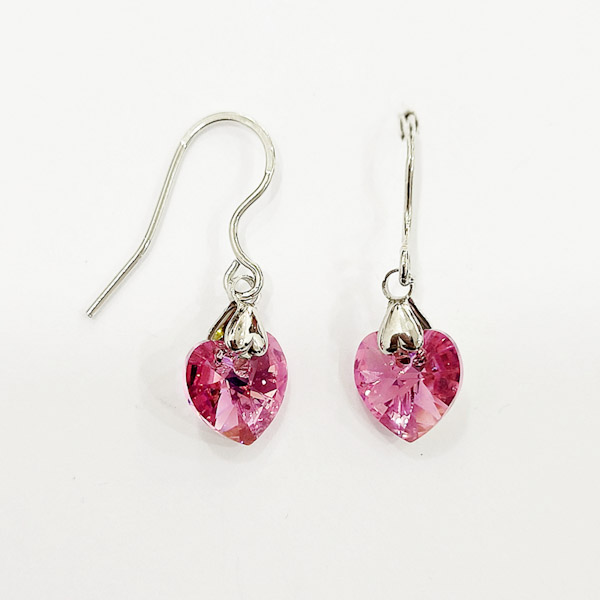 SWAROVSKI MINĐUŠE SA ROZE KRISTALOM