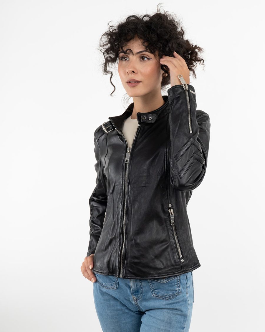 Ženska kožna jakna – Maze-Lindsay – Crna