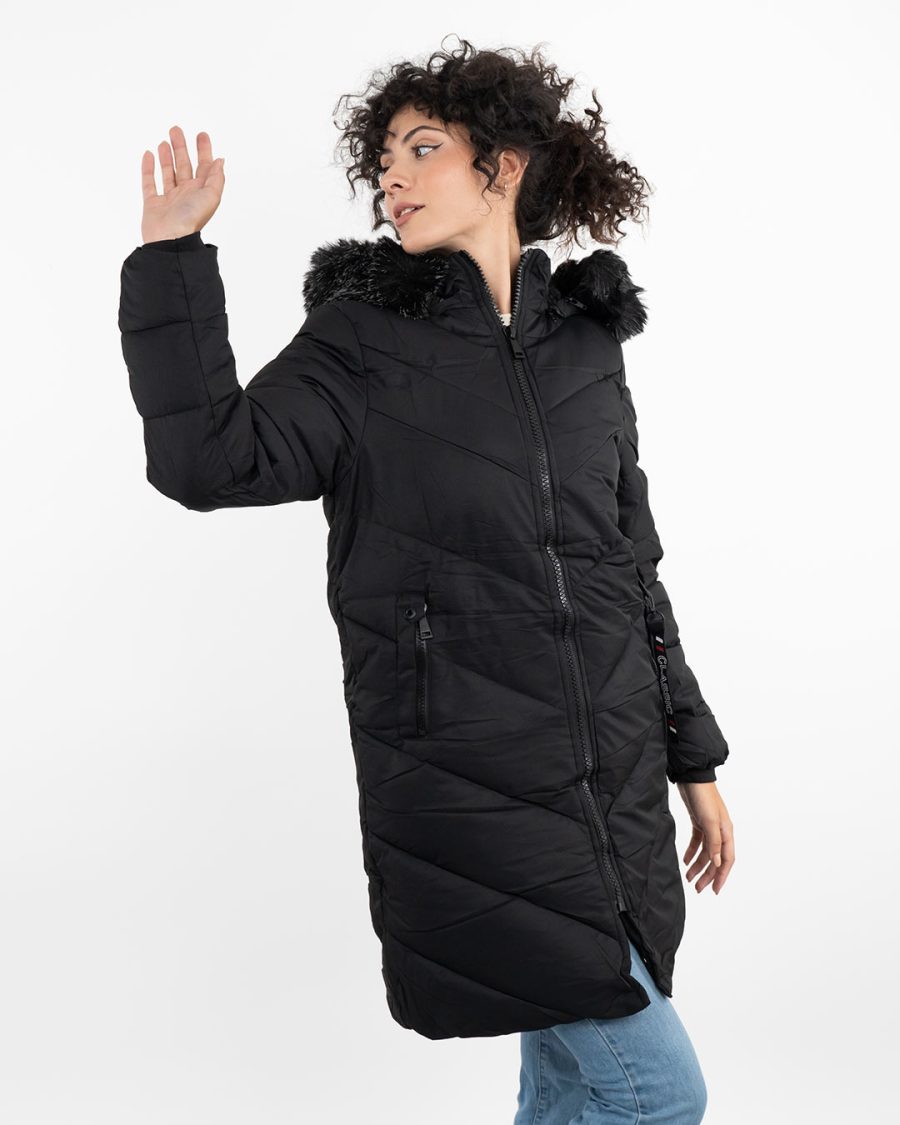 Ženska zimska jakna – Sportska i Casual – C&S 22671-1 – Crna