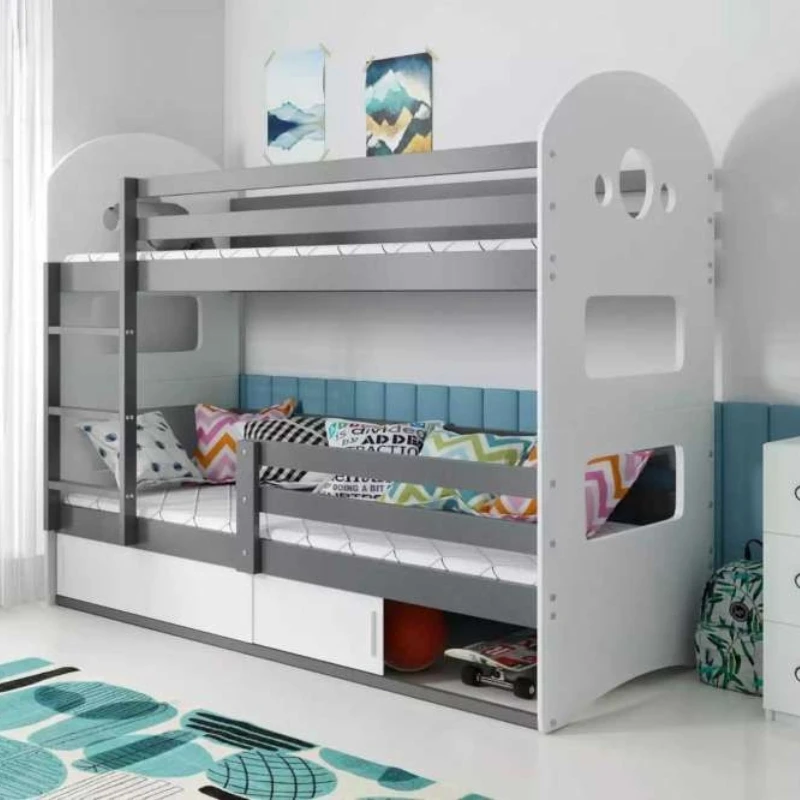 Krevet za decu na sprat Dominic Graphite Beli, 190x80 cm