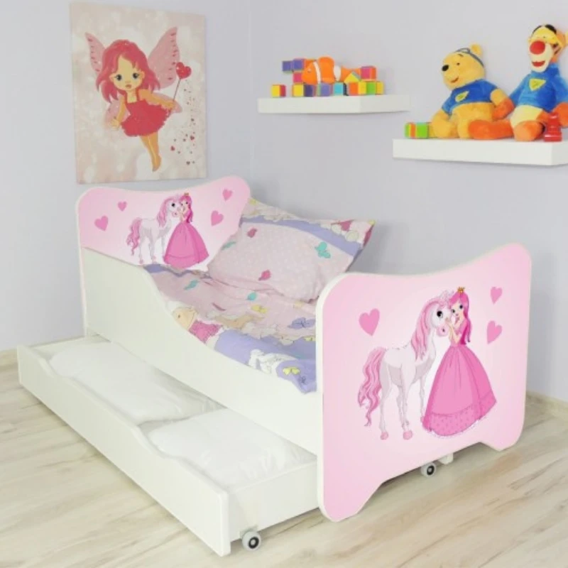 Krevet Happy Kitty za decu sa fiokom Princess, 160x80