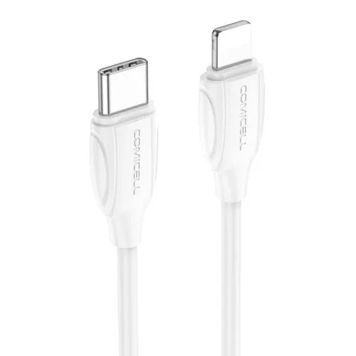 USB data kabl Comicell Superior CO-BX19 Fast 20W 3A Type C na Lightning 1m beli (MS)