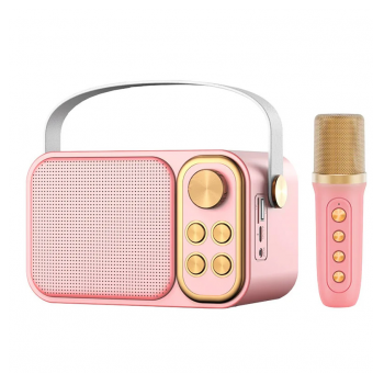 Bluetooth zvucnik Karaoke set sa mikrofonom YS-103 roze