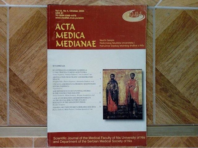 ACTA MEDICA MEDIANAE - Broj 4 - Oktobar 2004.