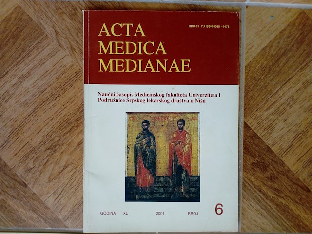 ACTA MEDICA MEDIANAE - Broj 6 - 2001.