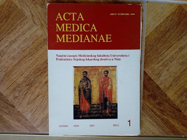 ACTA MEDICA MEDIANAE - Broj 1 - 2001.
