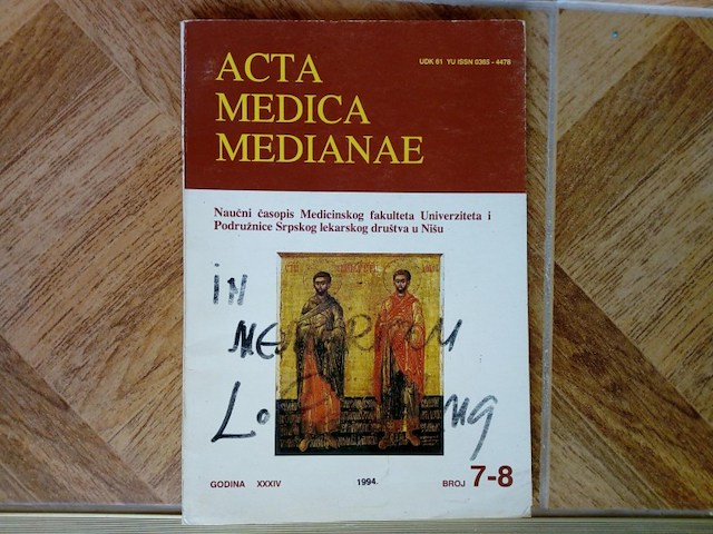 ACTA MEDICA MEDIANAE - Broj 7-8 - 1994.