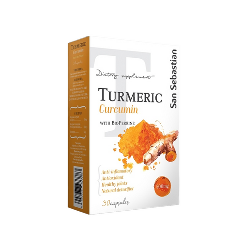 San Sebastian Turmeric Curcumin – Kurkuma 30 kapsula