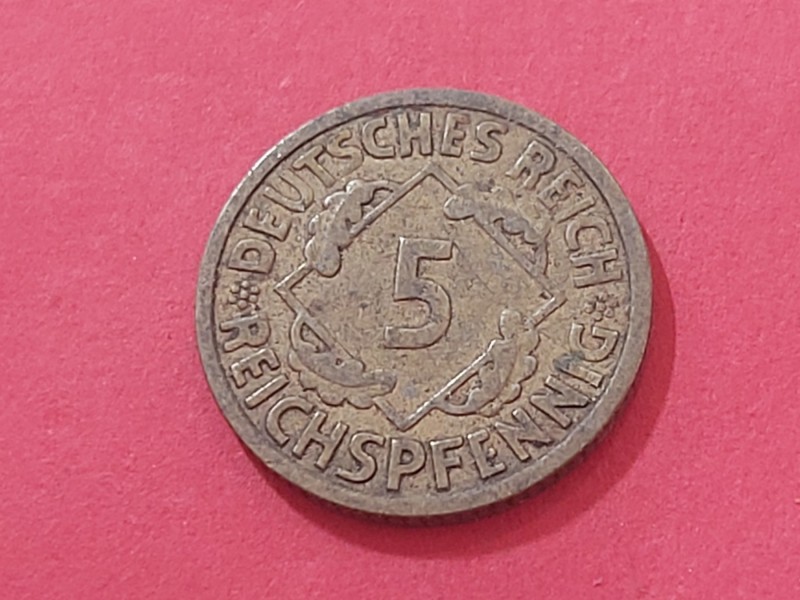 Nemačka - 5 reichspfennig 1926 god