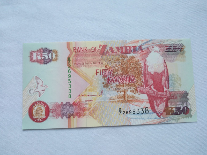 Zambija 50 kvacha,1992 god.UNC