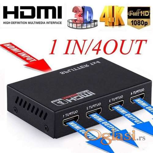 HDMI razdelnik za 4 izlaza Hdmi spliter