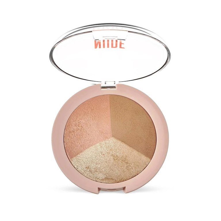 GOLDEN ROSE Nude Look 3u1 Rumenilo, Bronzer i Hajlajter 19.5 g