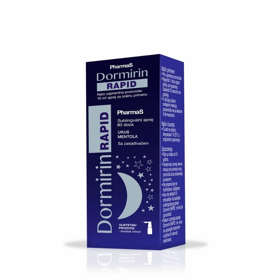 PharmaS Dormirin® RAPIDOralni Sprej 80 Doza; Melatonin;