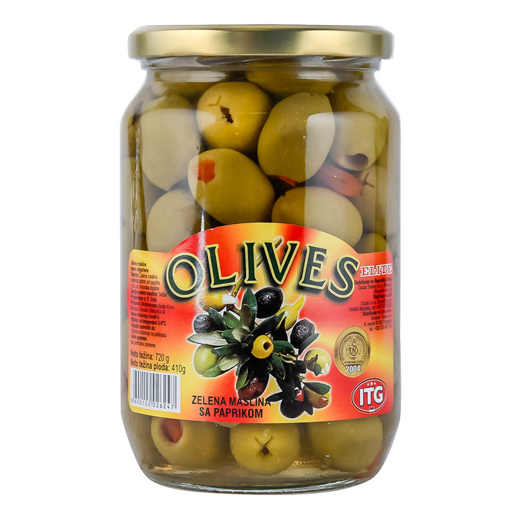 Olivies zelena maslina sa paprikom 720 g