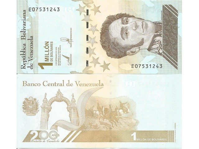 Venezuela 1 milion bolivares 2020. UNC