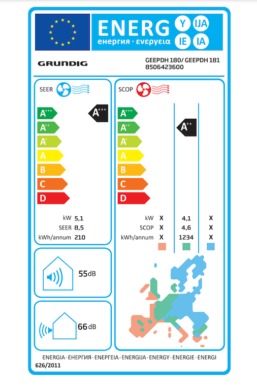 GRUNDIG GEEPDH 180/ GEEPDH 181 Inverter klima uređaj