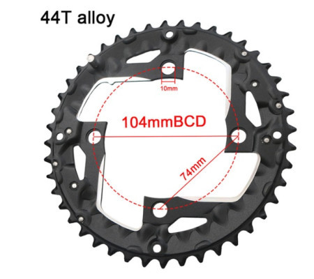 Alu zpčanik 44 zuba 9 brzina sa odstojnikom ( BIKELAB-022-1/Z11-6 )