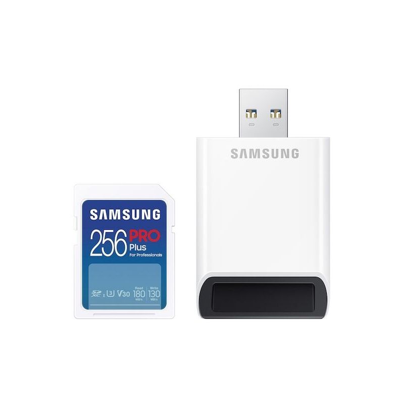 Samsung Memorijska kartica PRO PLUS Full Size SDXC 256GB U3 + Card Reader MB-SD256SB