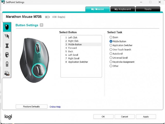 Logitech M705 Marathon Unifying