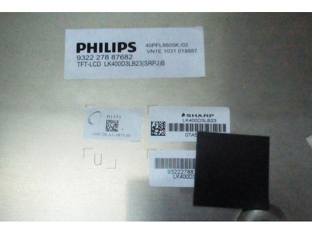LED Panel 40` LK400D3LB23  za PHILIPS–40PFL8605K/02