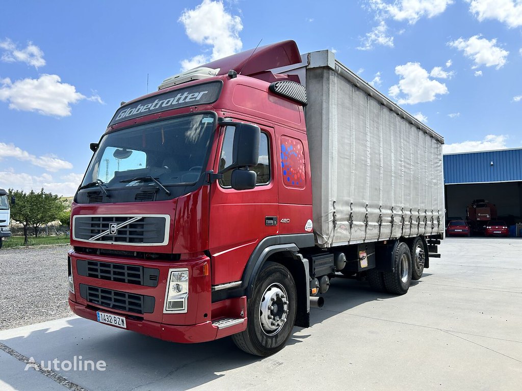 Volvo FH 420. Tautliner 18 Palets. 3 ejes. 6x2 kamion sa klizna zavesa cerada