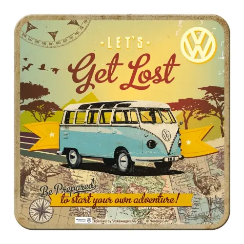 NOSTALGIC ART Metalni podmetač VW Bulli - Let's Get Lost