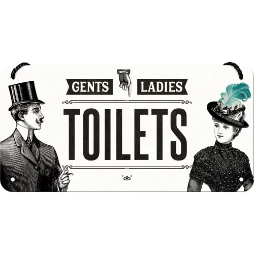 NOSTALGIC ART Viseći znak Ladies & Gentlemen Toilets
