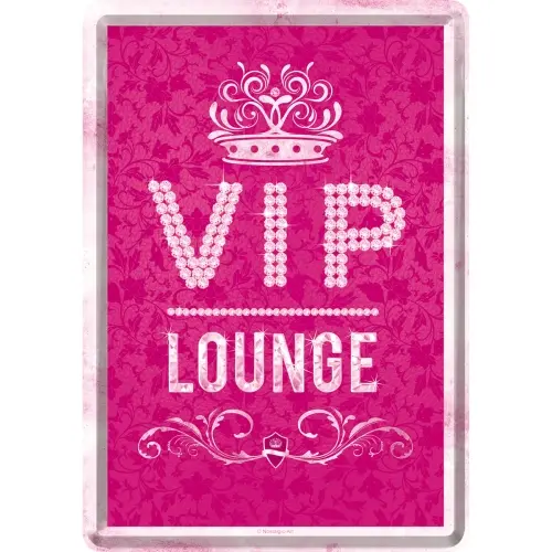 NOSTALGIC ART Metalna razglednica VIP Pink Lounge